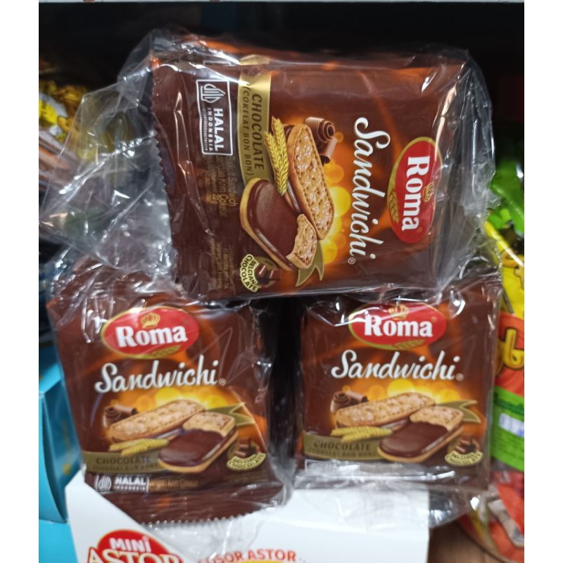 Jual Roma Sandwichi Cokelat 20 Gram Renceng Isi 10 Pcs | Shopee Indonesia