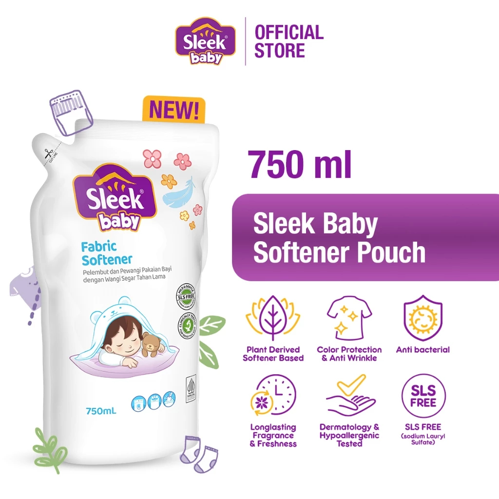 Jual SLEEK BABY Fabric Softener Pouch 750ml | Shopee Indonesia