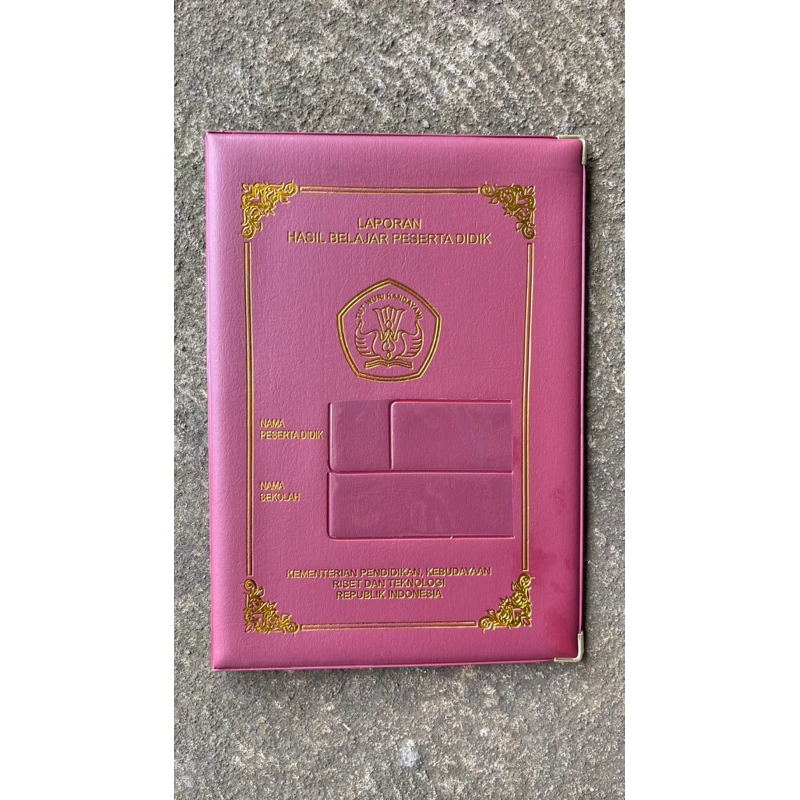 Jual Map rapor tanpa minimal order, map raport 2 papan nama, map rapor ...