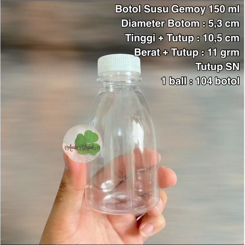 Jual 1 Ball ( 100 pcs) Botol SUSU GEMOY 150 ml Botol Plastik 150 ml ...