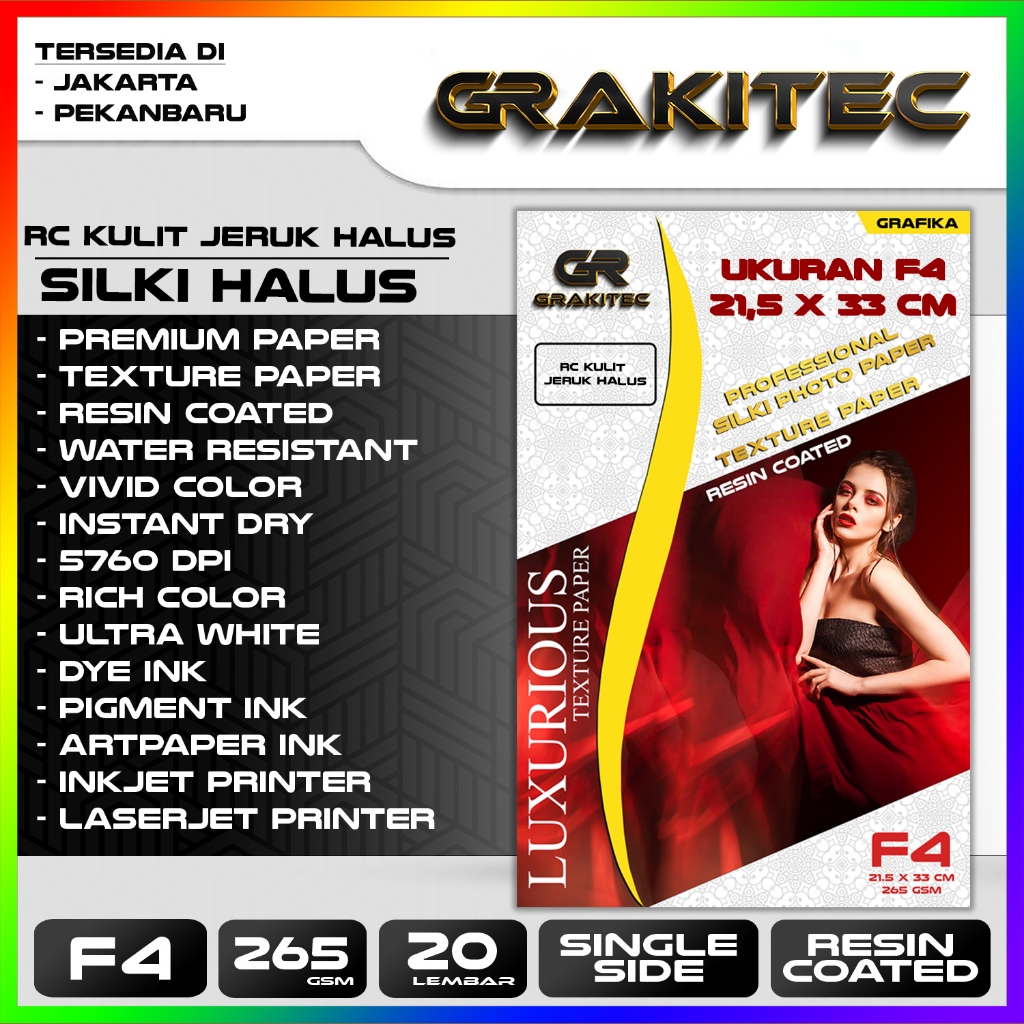Jual Kertas Foto Silki Texture F4 Professional Silki, Glossy Photo ...