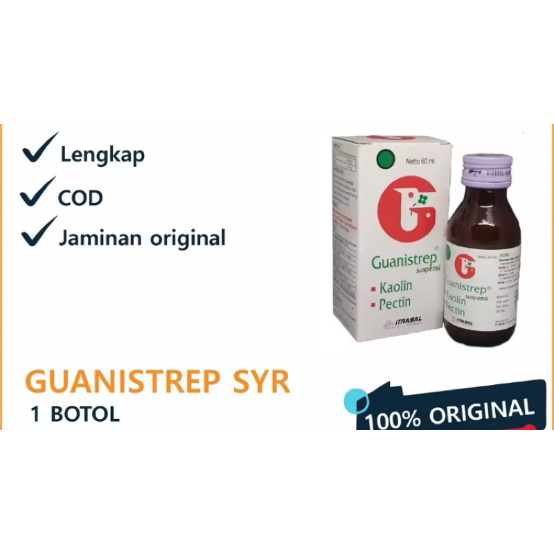 Jual Guanistrep Syrup Guanista Presenasi Kaolin Pectin 60 ml. | Shopee ...