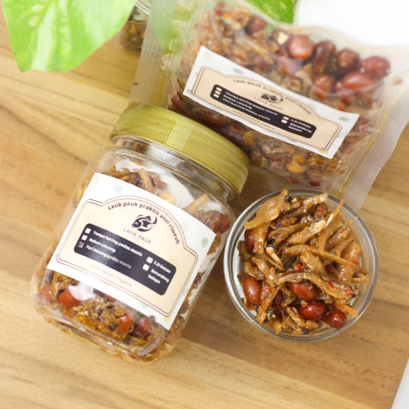 Jual TERI KACANG PEDAS MANIS SACHET 100GR & TOPLES 200ML / PAKET ...