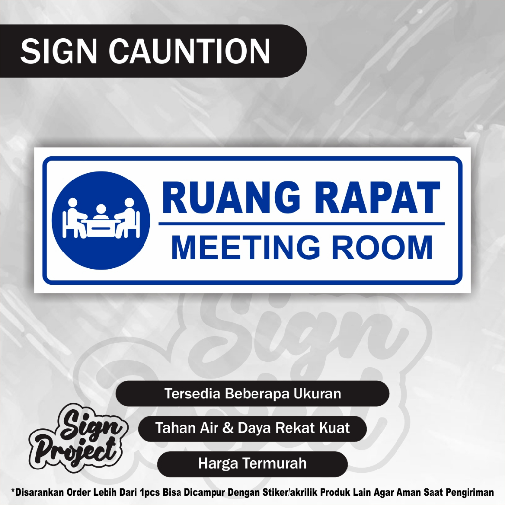 Jual Stiker Ruang Meeting / Stiker Ruang Rapat / Stiker Rapat / Stiker ...