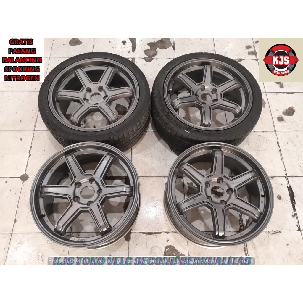 Jual VELG MOBIL BEKAS MODEL HSR MINAS RING 18 LEBAR 8 RATA LOBANG PCD 5X114.3 OFFSET 40 WARNA ...
