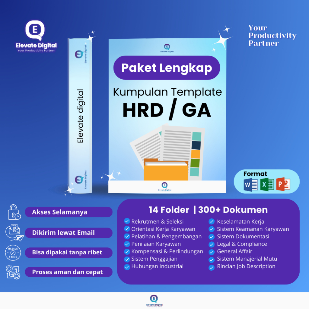 Jual PAKET LENGKAP TEMPLATE DOKUMEN HRD & GA // 300+ Dokumen Siap Pakai ...