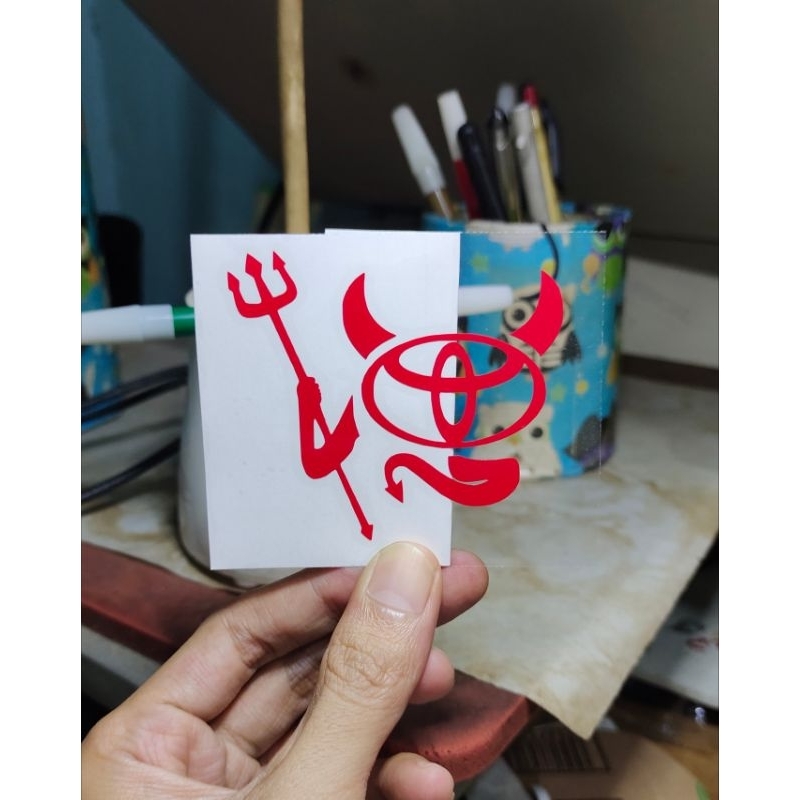 Jual stiker cutting Toyota devil sticker keren | Shopee Indonesia
