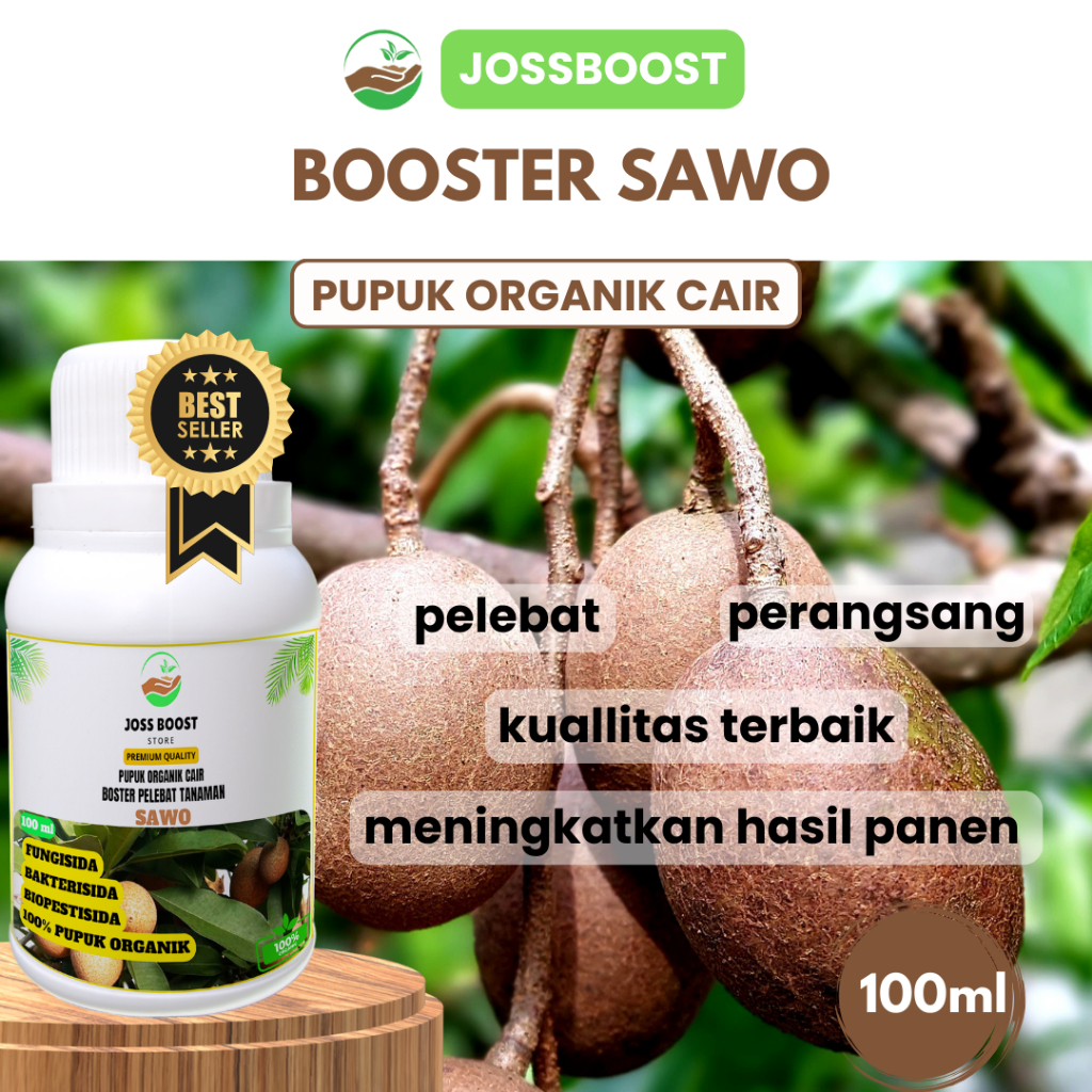 Jual JOSSBOOST pupuk sawo 100ml pupuk organik cair buah sawo booster sawo melebatkan dan ...