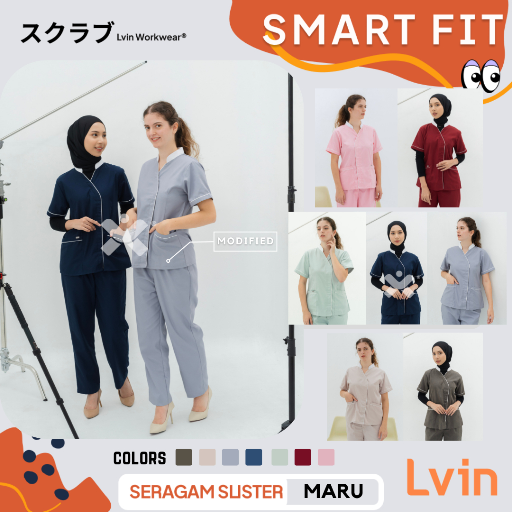 Jual Baju Suster Lengan Pendek New Maru Series / Baju Seragam Suster ...