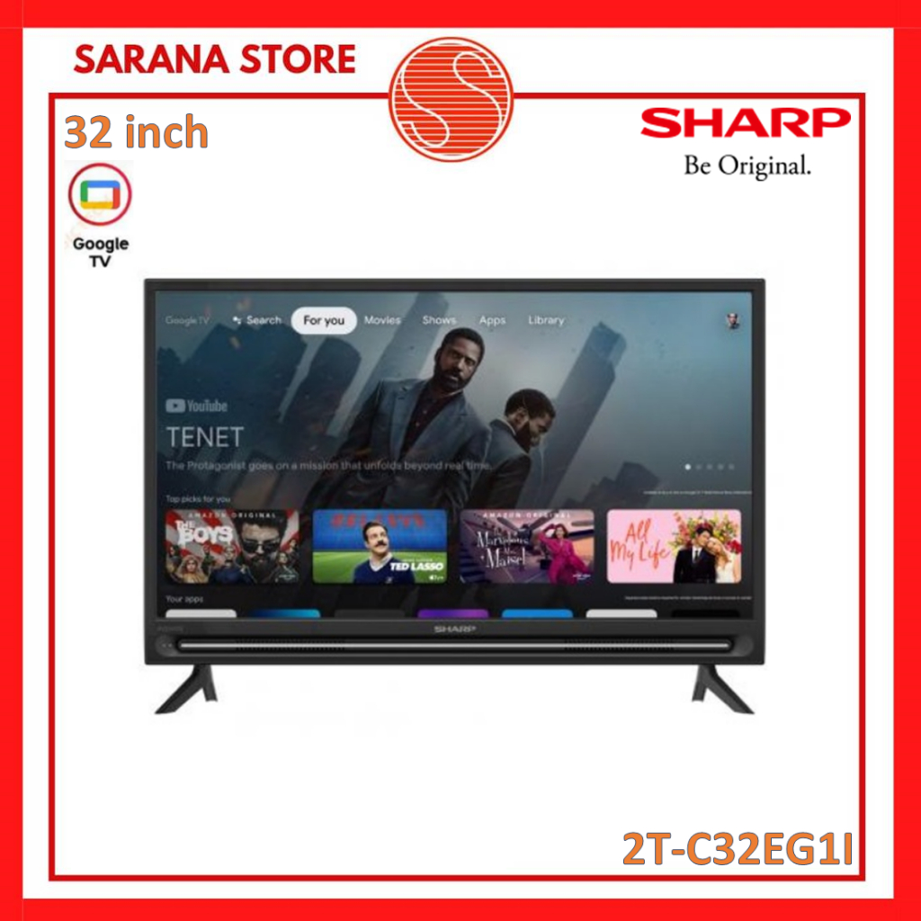 Jual SHARP LED Smart Google TV 32 inch 2T-C32EG1I with Google Assistant C32EG1I 32EG1I | Shopee ...