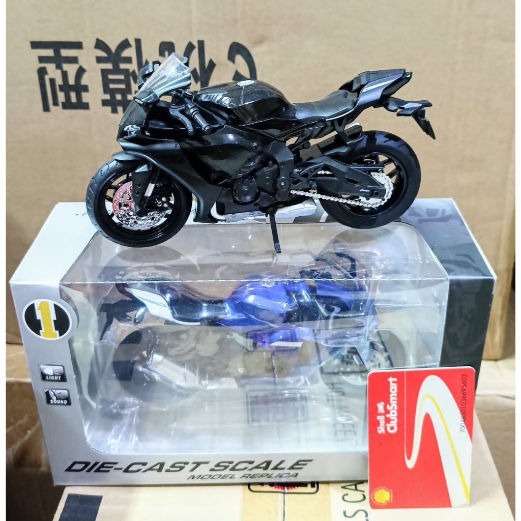 Jual Diecast Motorcycle scale model replica 1/12 motor yamaha YZF-R1 ...