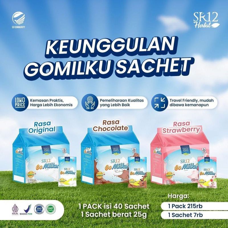 Jual SR12 herbal Go Milkku 1000 gr isi 40 Sachet | Shopee Indonesia
