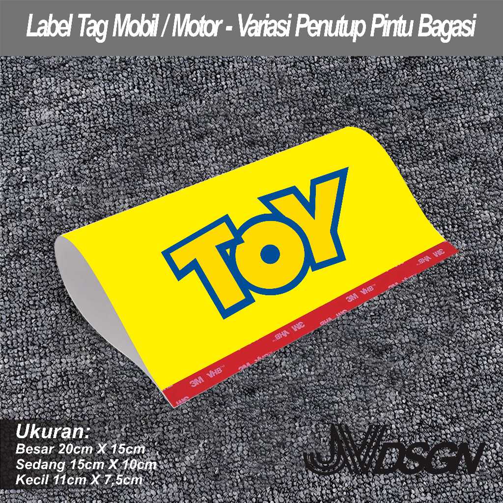 Jual Label Tag Mobil toy Variasi Penutup Pintu Bagasi Hiasan Stiker ...