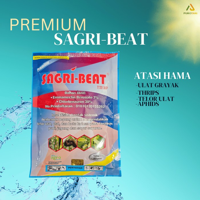 Jual Insektisida SAGRI BEAT 7/30 WP Racun Ulat Kutu Sagribit Sagribeat 80GR | Shopee Indonesia
