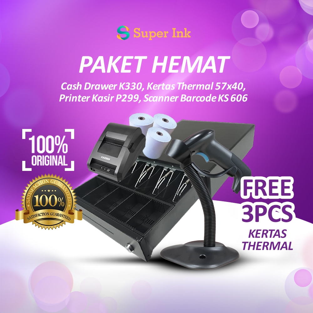 Jual Paket Printer Iware C58BT + Cash Drawer K330 + Kertas Thermal ...