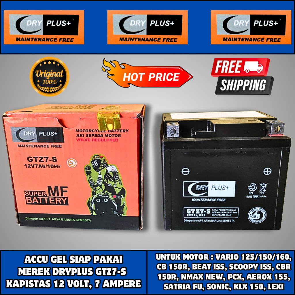 Jual Aki Motor Vario 125 , Vario 150 , Vario 160 , PCX 150 PCX 160 , ADV , NMAX NEW , NMAX TURBO ...