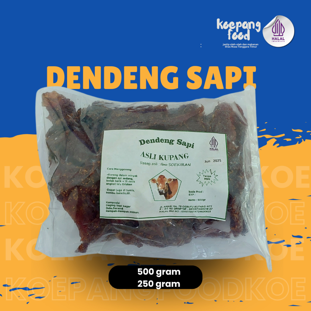 Jual Dendeng Sapi Ibu Soekiran Asli Kupang kemasan 500 gram dan 250 ...
