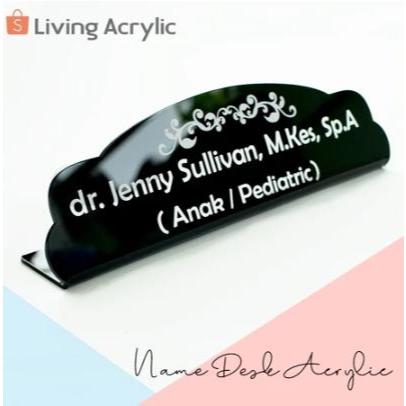 Jual Papan Nama Meja Kerja Akrilik Name Desk Minimalis Khusus Orderan ...
