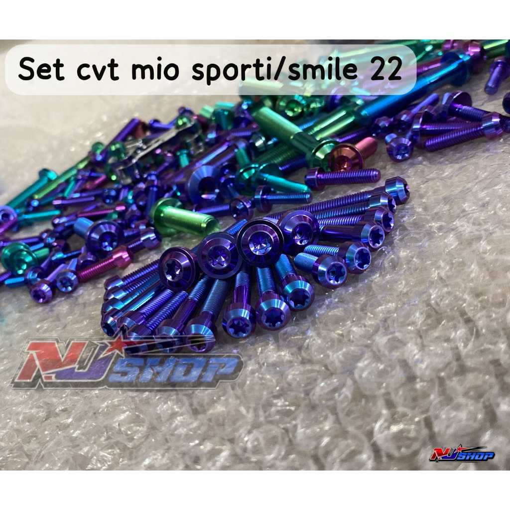 Jual SET BAUT PROBOLT TITANIUM CVT MIO SPORTY / SMILE ISI 22PCS ...