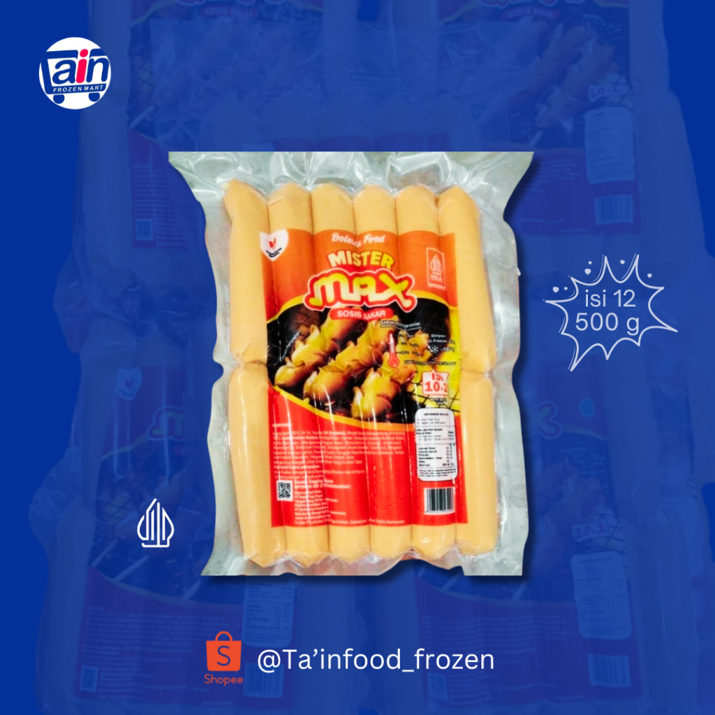 Jual sosis bakar mister max olahan makanan beku isi 12 500g | Shopee ...
