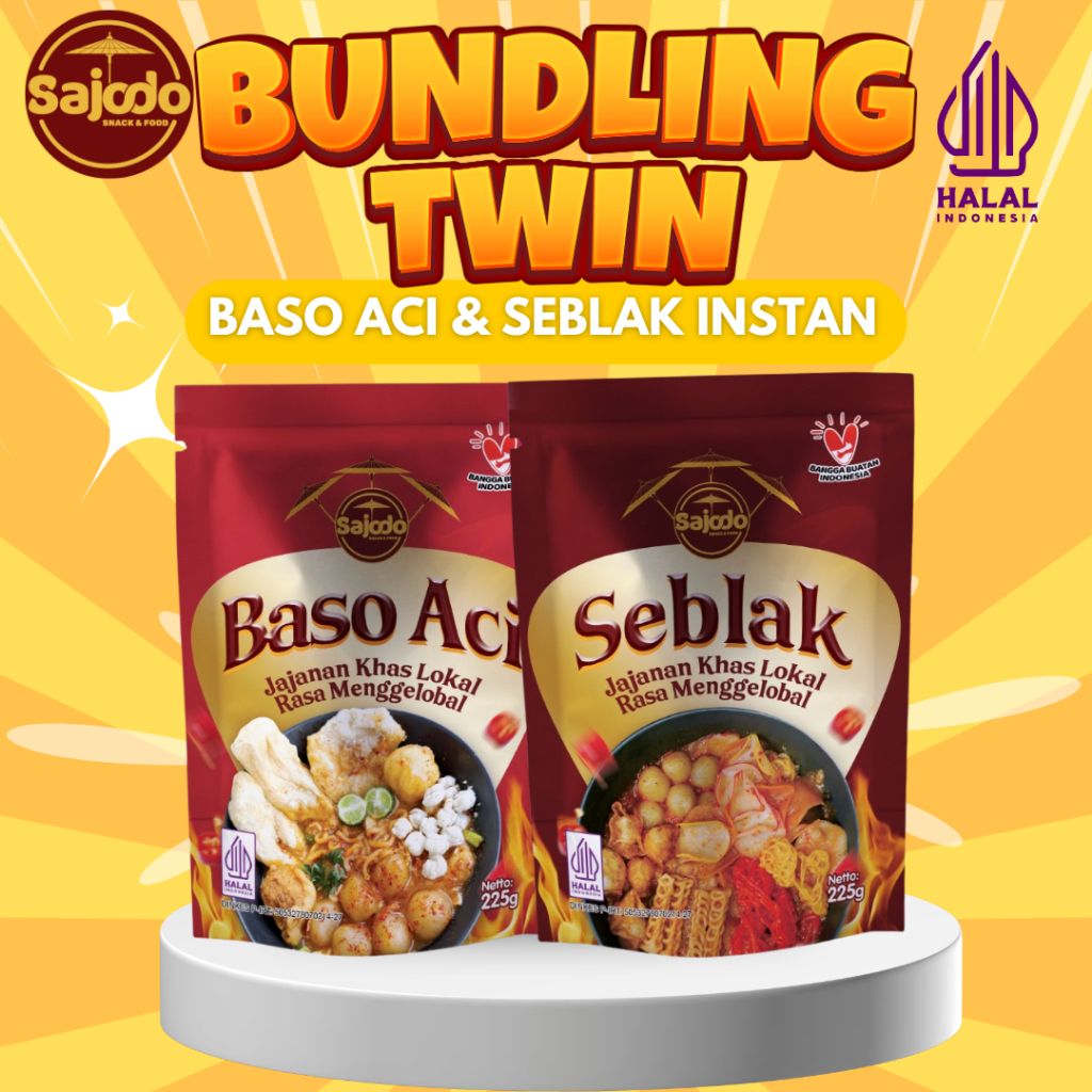 Jual SAJODO - BUNDLING TWIN SAJODO SNACK (BASO ACI, SEBLAK, KEJU AROMA ...