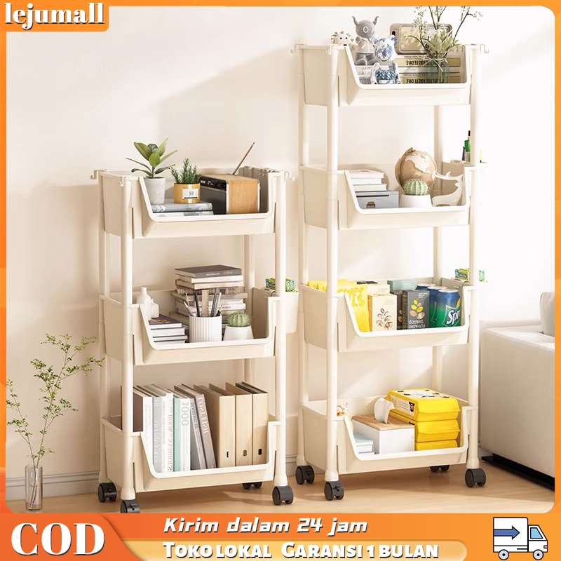 Jual Rak Susun Penyimpanan Terbuka Serbaguna Rak Trolley Susun Dengan ...