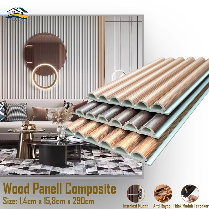 Jual Wpc Wall Panel 295cm Wood Panel Dinding Rumah Dekor Interior Type B | Shopee Indonesia