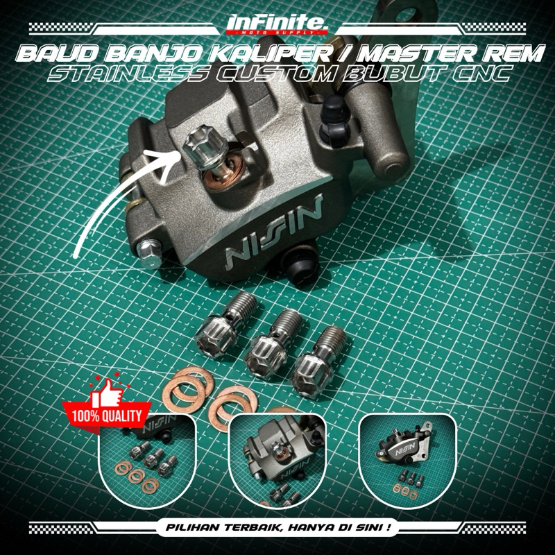 Jual BAUT BAUD BANJO KALIPER DRAT HALUS UNIVERSAL CUSTOM PROBOLT ...