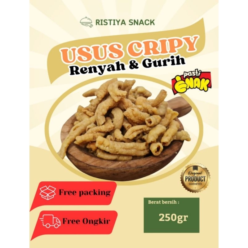 Jual Usus Crispy Snack camilan gurih 250gr | Shopee Indonesia