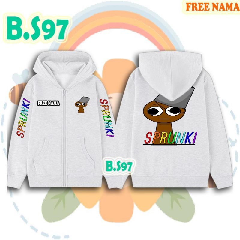 Jual Hoodie Zipper Sweater Anak SPRUNKI INCREDIBOX Character Sprunki ...