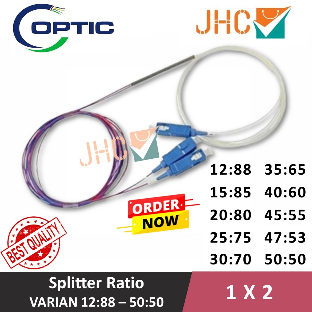 Jual Fiber Optic Splitter Ratio Spliter Rasio 1:2 - 12:88 15:85 20:80 ...
