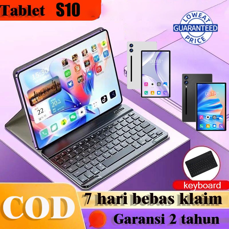 Jual 2025 Tablet PC Asli Primitif Baru S10 Pro 16GB + 512GB 10.1Inch ...