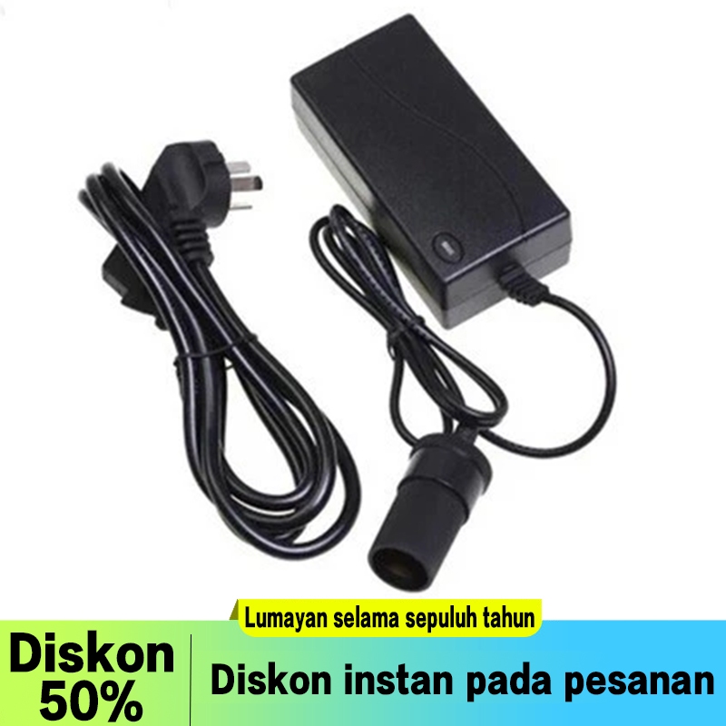 Jual konverter daya Adaptor 220V AC to 12V DC 6A Socket Lighter Mobil ...