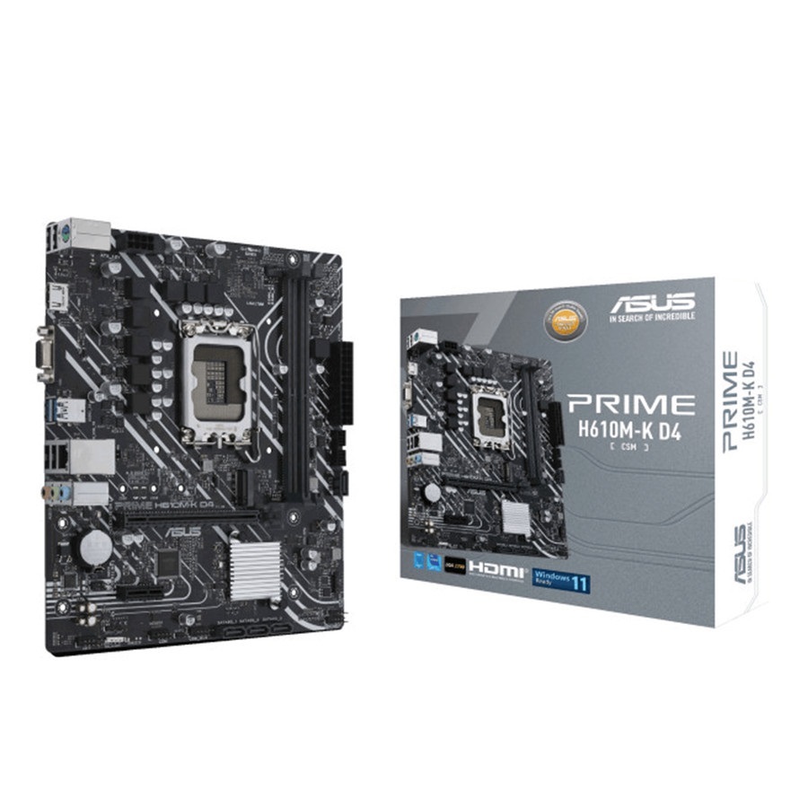 Jual Asus Prime H610M-K D4 CSM Motherboard intel LGA 1700 H610 DDR4 m-ATX | Shopee Indonesia