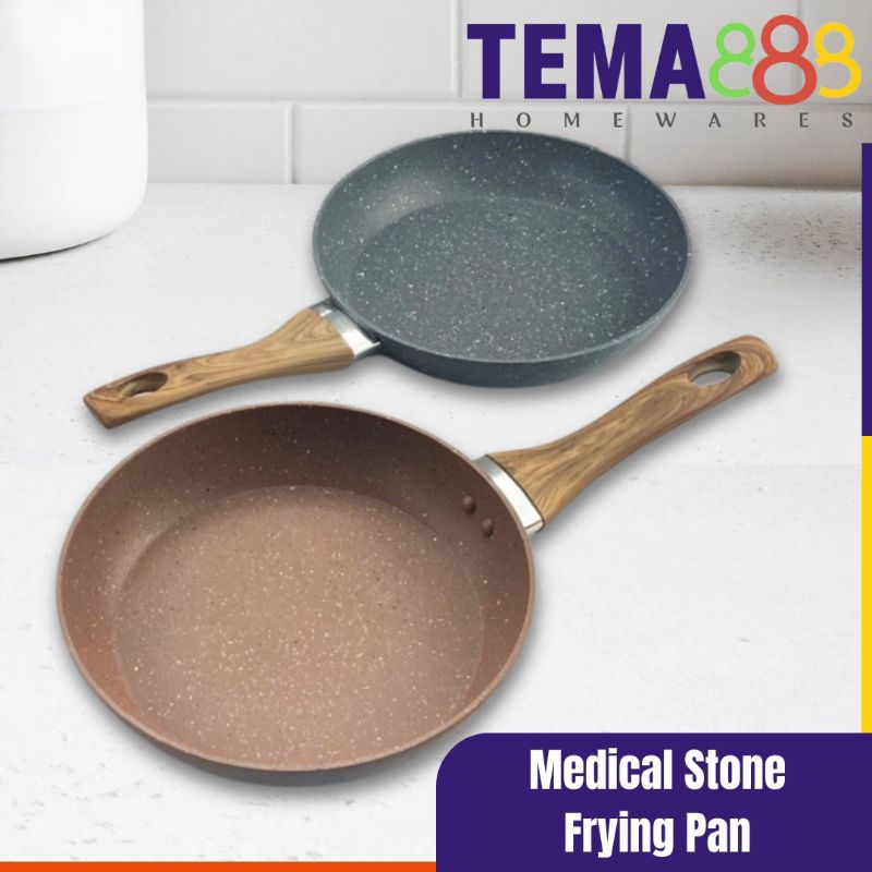Jual Frying Pan Frypan Fry Pan Teflon Batu Medis Penggorengan Wajan Kompor Induksi Anti Lengket ...