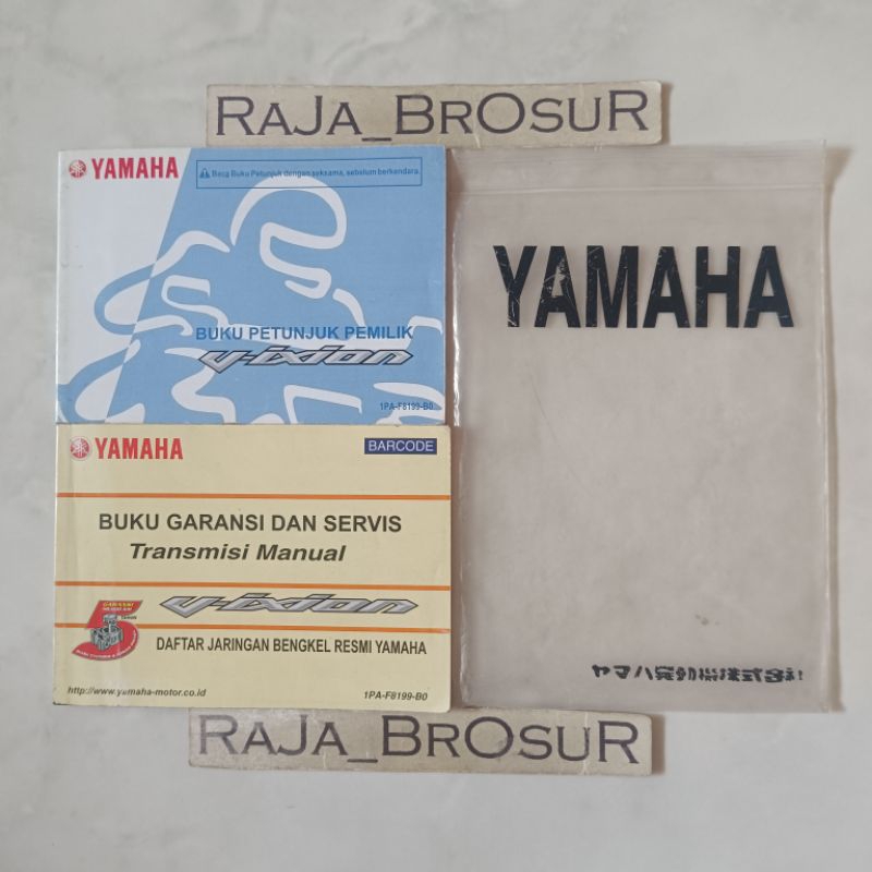Jual Buku petunjuk pemilik/Buku garansi dan servis transmisi manual/Manual book Yamaha Vixion ...
