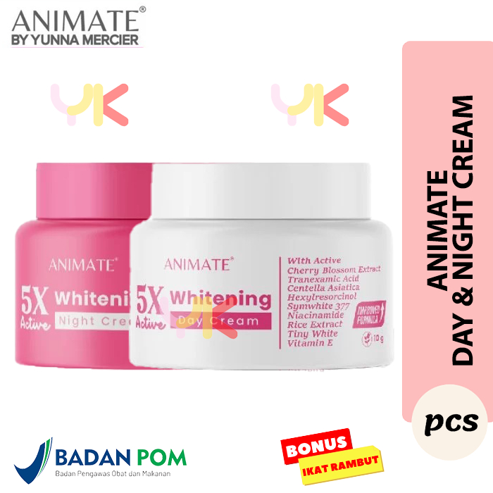 Jual Animate 5x Active Whitening Day Cream & Night Cream | Shopee Indonesia