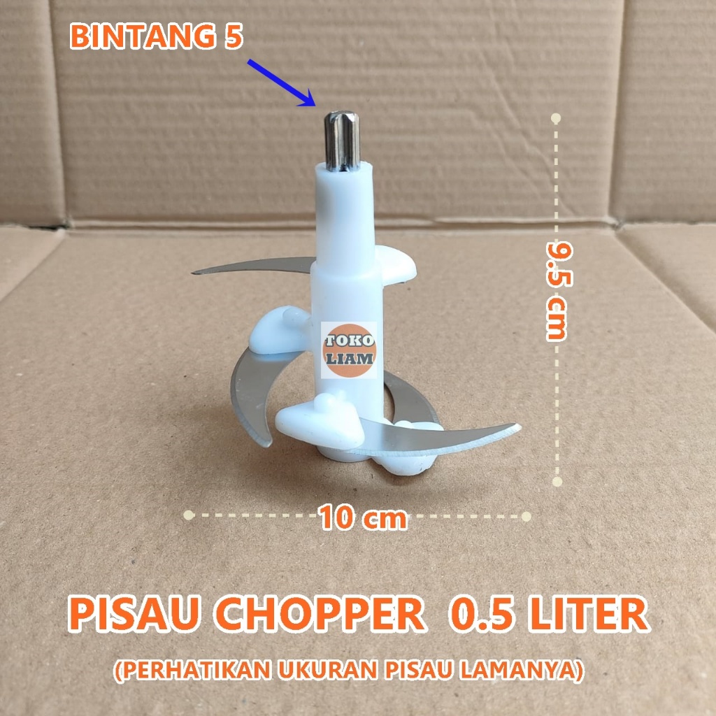 Jual PISAU CHOPPER UKURAN 0.5 LITER TINGGI 9.5 CM LEBAR 10 CM | Shopee ...