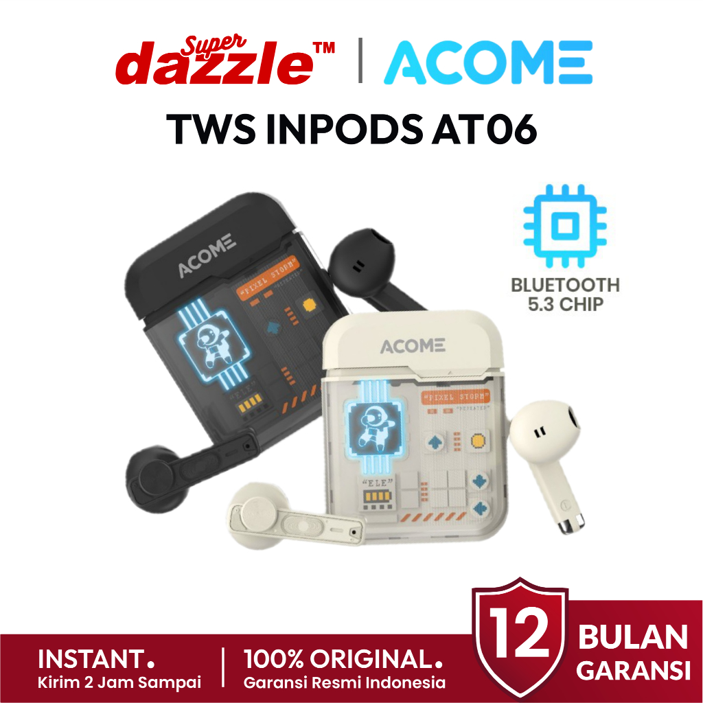 Jual [ TERLARIS ] TWS ACOME inPods AT06 Bluetooth 5.3 Low Latency ...