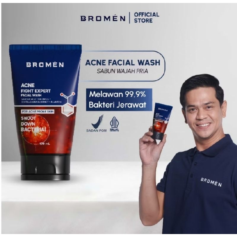 Jual BROMEN Facial Wash (Sabun Wajah anti Acne) dus | Shopee Indonesia