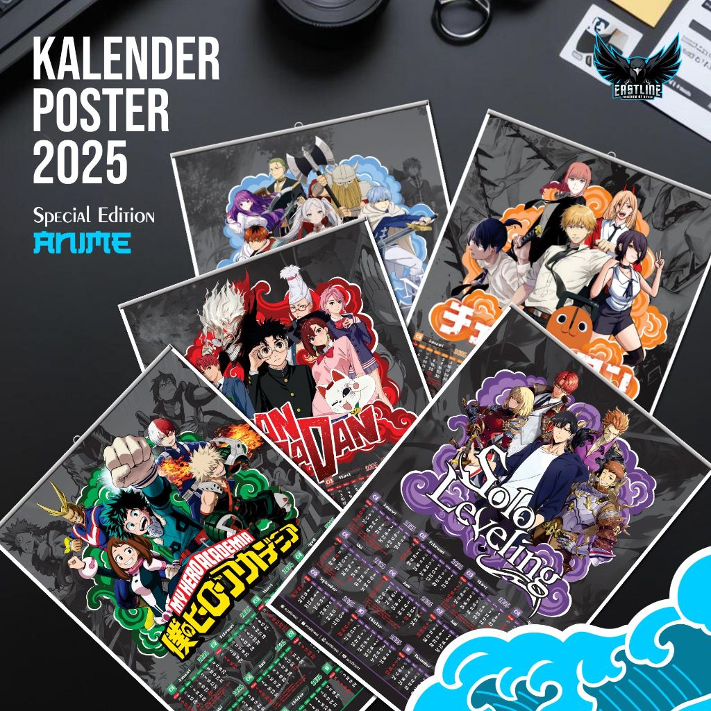 Jual Kalender Dinding Wall Calender Poster Anime 2025 AP260 Ukuran A3 ...
