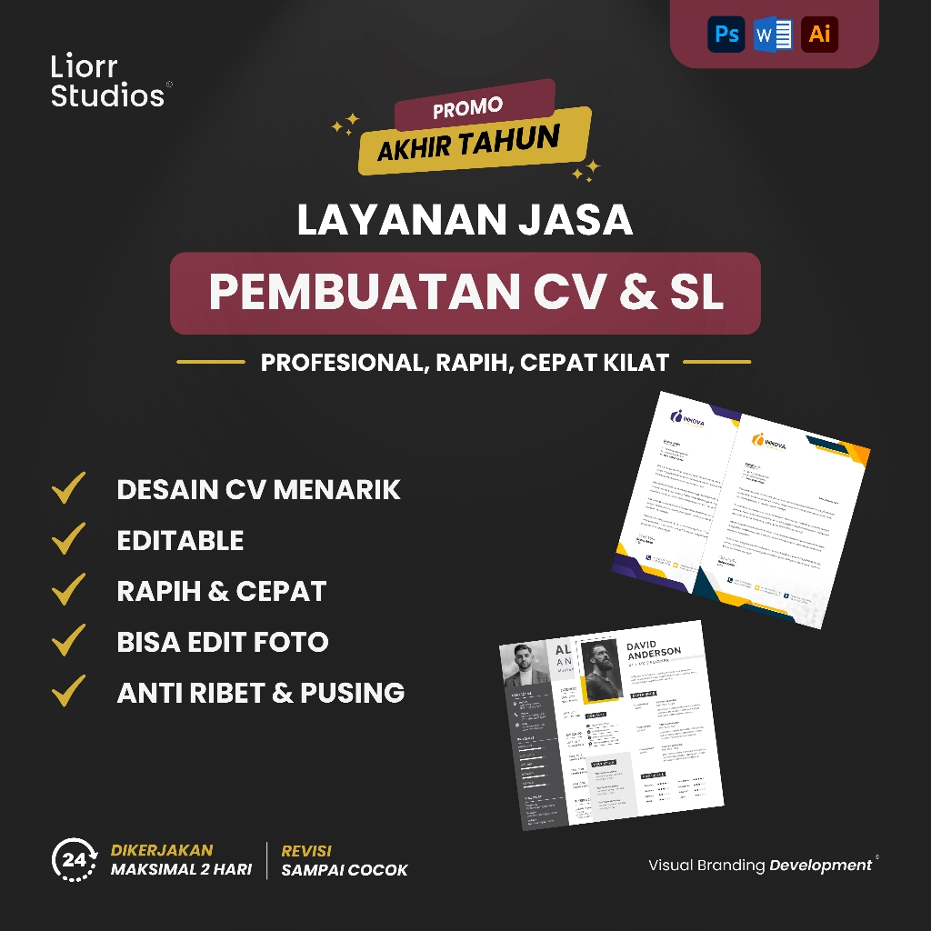 Jual JASA DESAIN CV&SURAT LAMARAN KERJA MURAH BISA NEGO, DESAIN LOGO ...