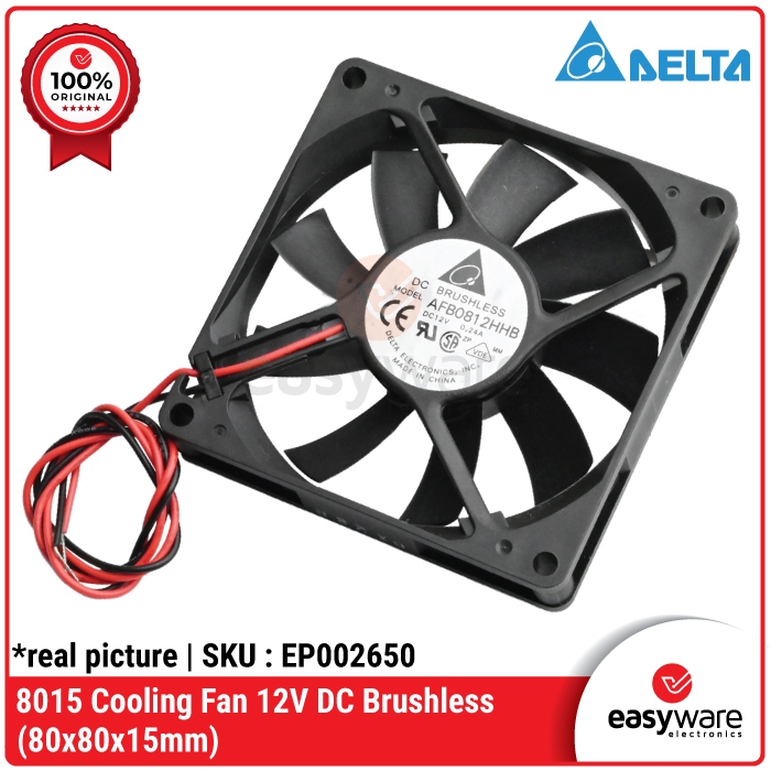 Jual Fan 8cm 12V DC BRUSHLESS FAN AXIAL Kipas Pendingin 8x8 cm Fan 8015 ...