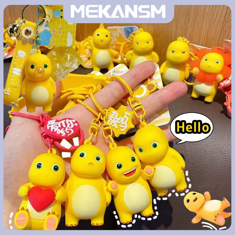 Jual MEKANSM Mainan Anak Ganci Gantungan Kunci Nailong Yellow Dino ...