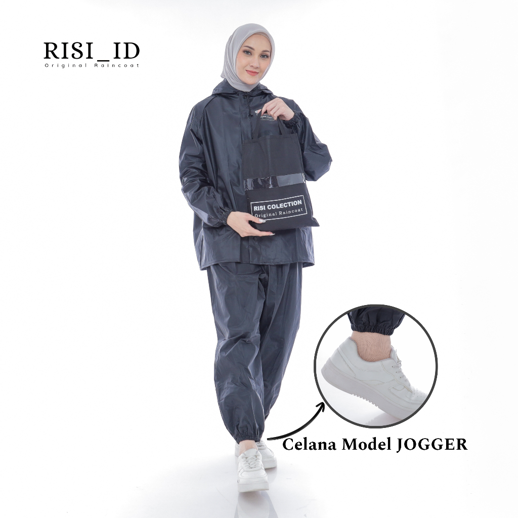 Jual Jas Hujan Setelan Celana karet Bawah Pria wanita Tebal Premium Anti rembes Bahan Karet pvc ...