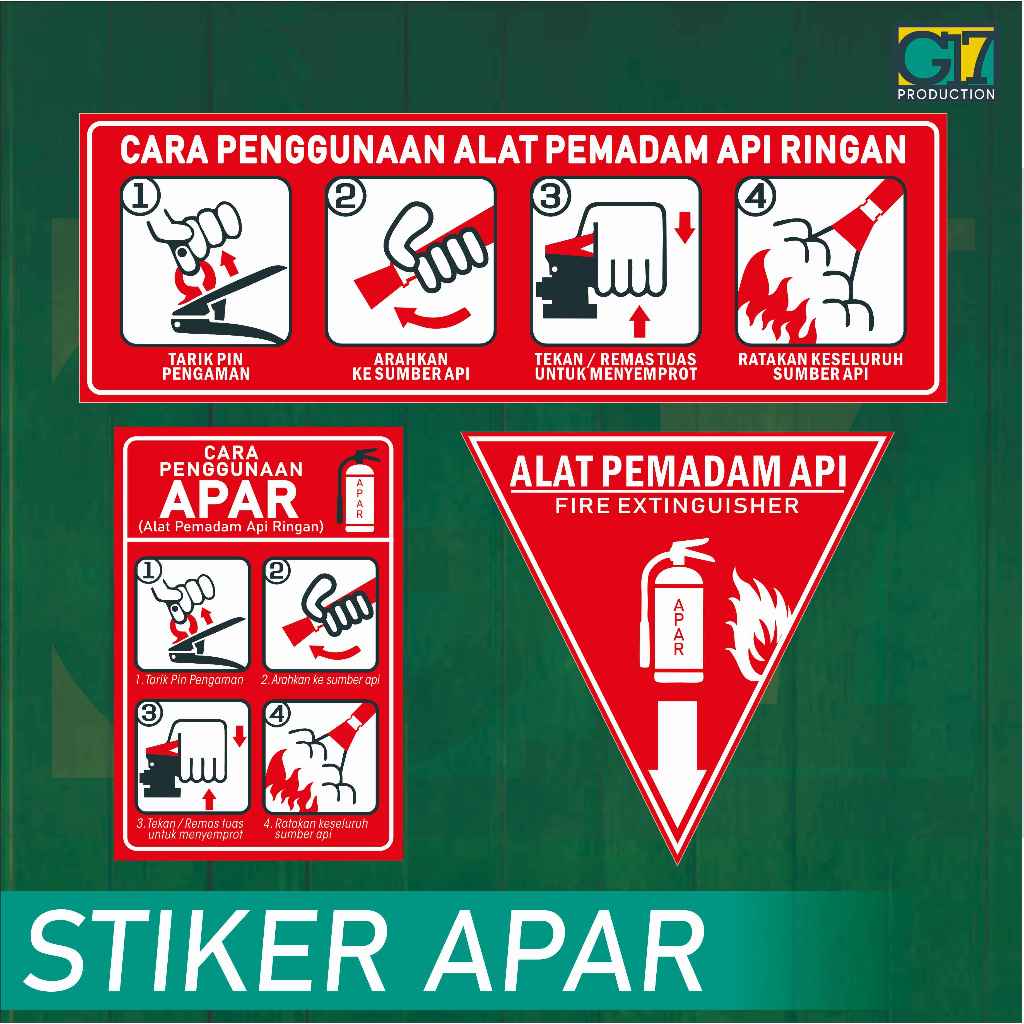 Jual Stiker APAR | Stiker Cara Penggunaan APAR | Stiker Tanda APAR ...