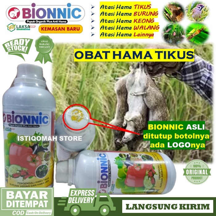 Jual BIONNIC 500ml Obat Hama Tikus Pada Padi di Sawah - Obat Pembasmi ...