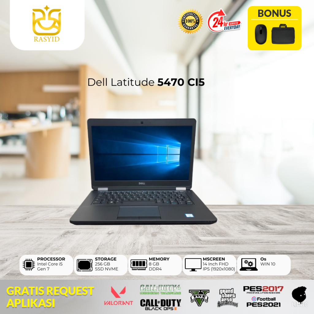 Jual Laptop Dell Latitude E5470 Intel Core i5 Gen 7 RAM 16GB SSD 256GB ...