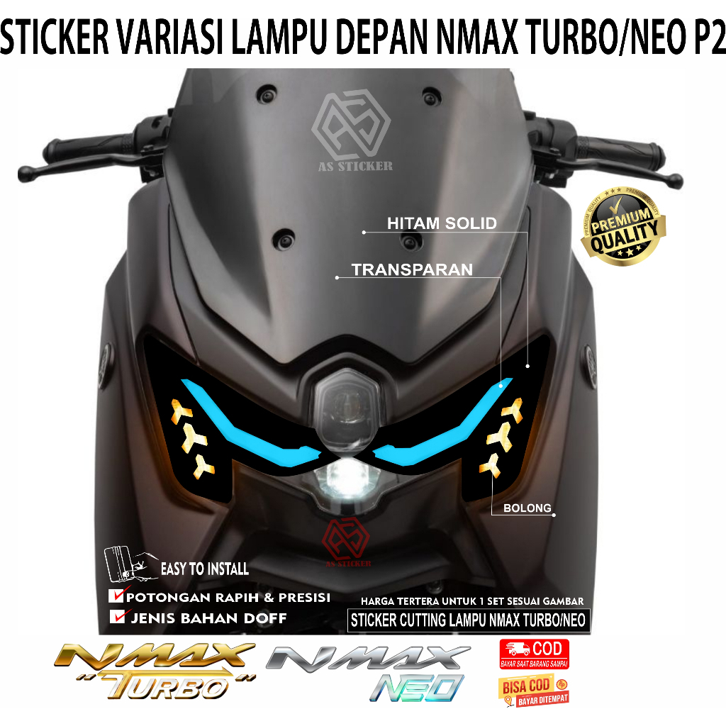 Jual STICKER VARIASI LAMPU DEPAN NMAX TURBO & NMAX NEO P2 | Shopee ...