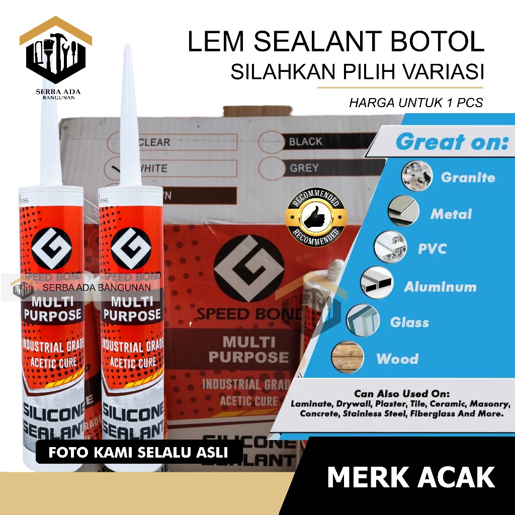 Jual SAB Lem Botol / Lem Sealant Botol / Lem Silicone Glass / Lem Kaca ...